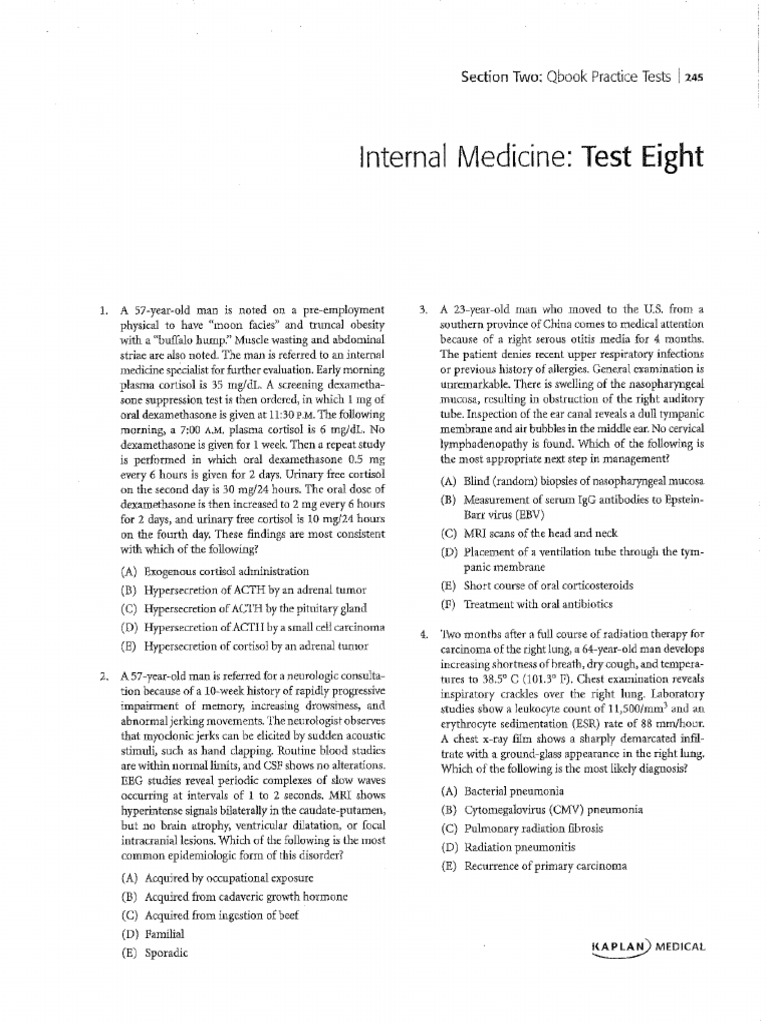 Internal Test 8 - Kaplan | PDF