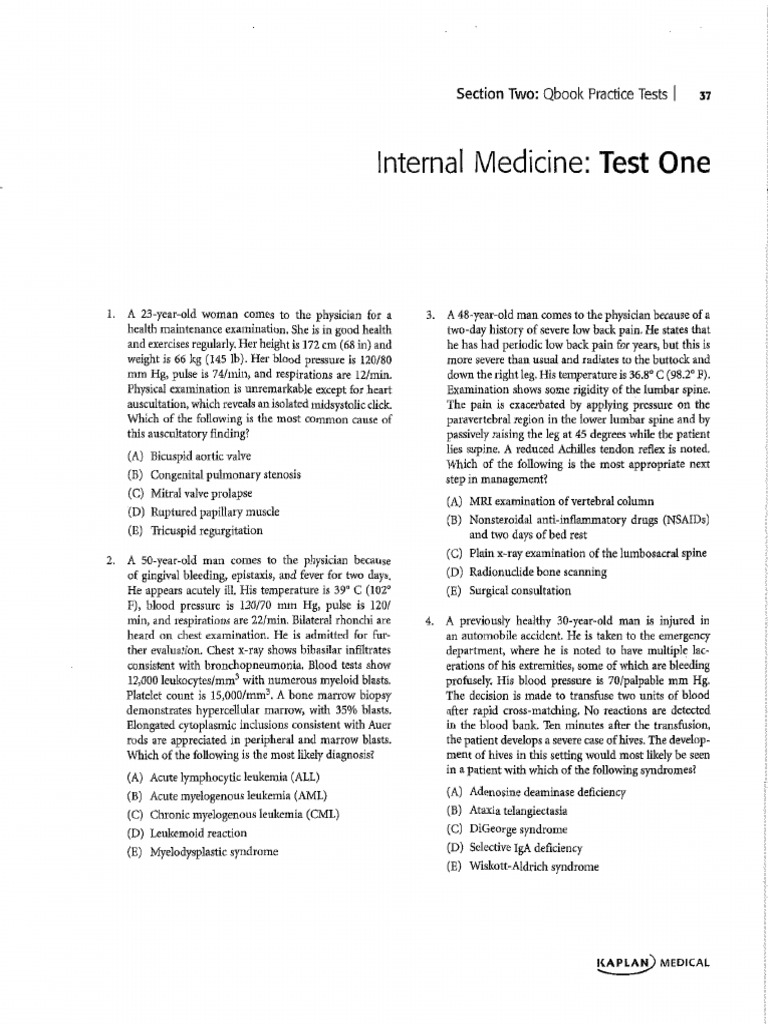 Internal Test 1 - Kaplan | PDF