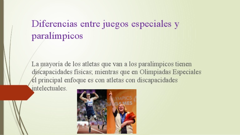 Diferencias Entre Juegos Especiales y Paralímpicos | PDF