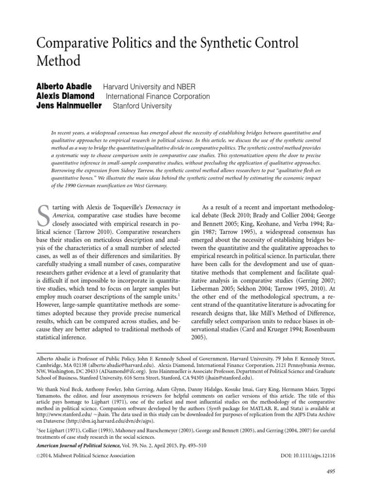 Abadie Et Al 2015 | PDF | Regression Analysis | Cross Validation (Statistics)