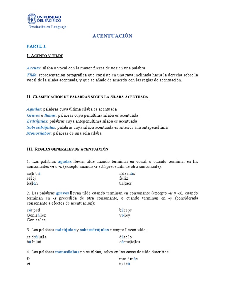 1 Acentuación | PDF