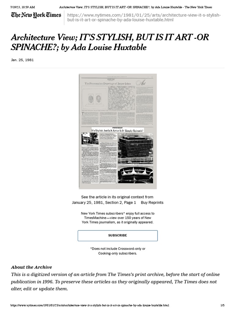 Architecture View - IT - S STYLISH, BUT IS IT ART - OR SPINACHE - by ...