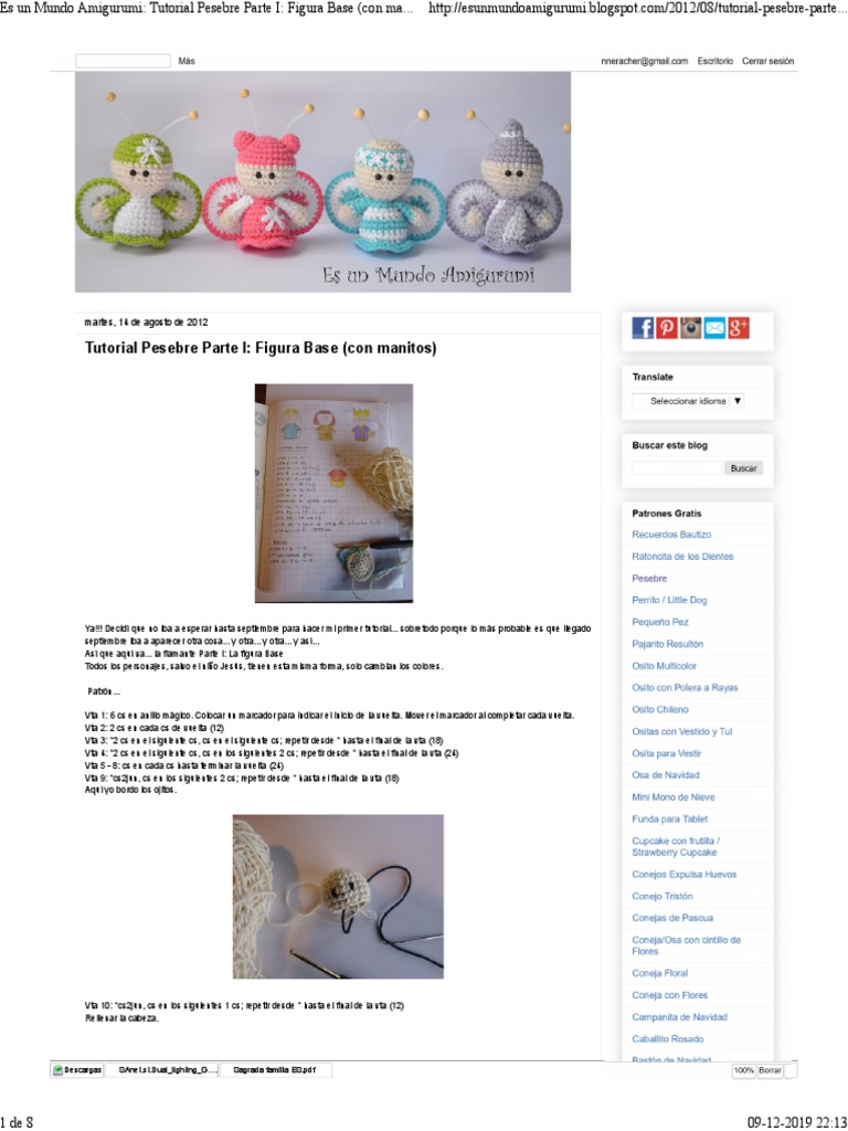 Tutorial Monitos Crochet de Pesebre | PDF | Amigurumi | Textiles