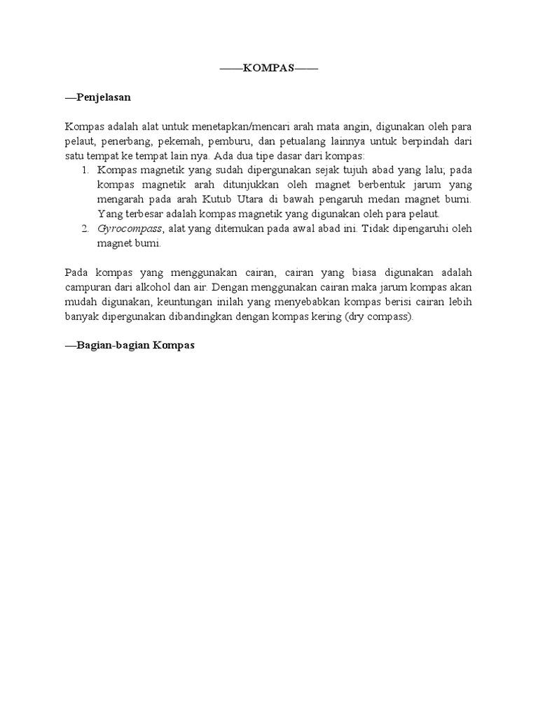Materi - Kompas, Panorama, Macam2 Peta (X Kim) - COSMO | PDF