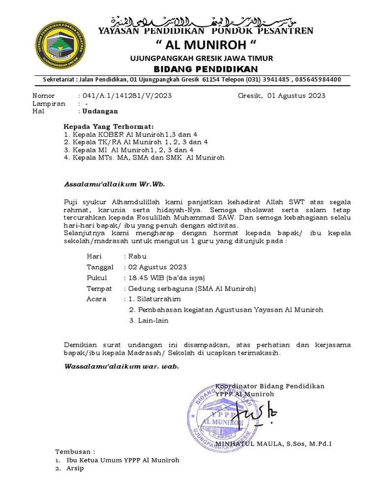 Undangan Rapat Agustusan | PDF