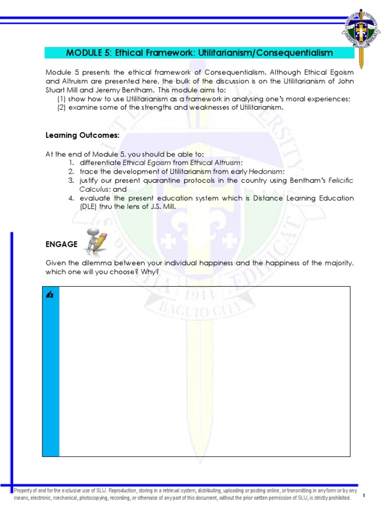 Utilitarianism and Ethical Theories | PDF