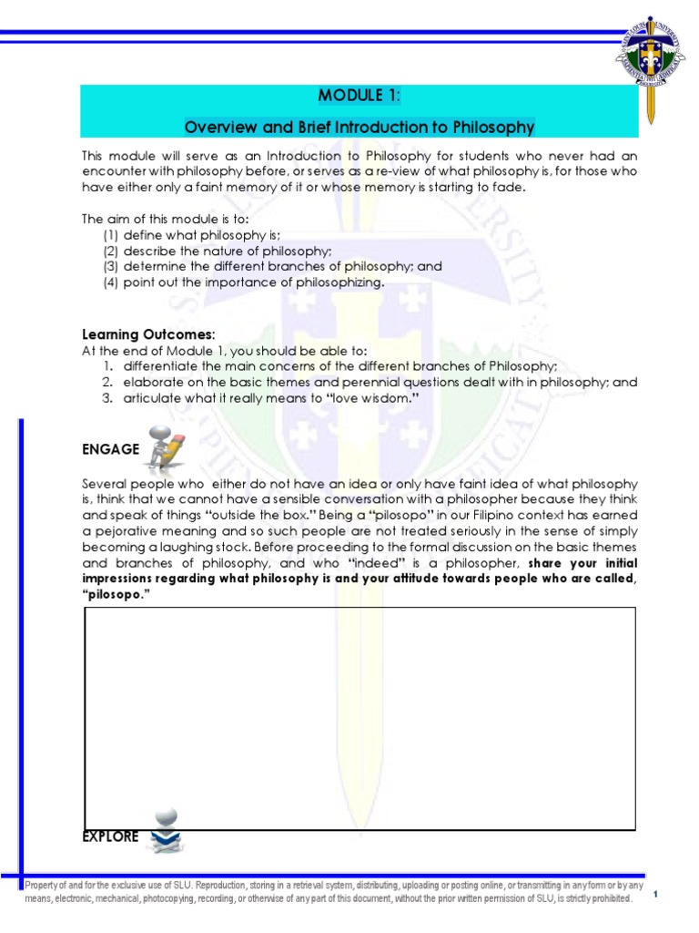 MODULE 1 - GETHICS Short Term 2022-2023 | PDF | Idea | Reason