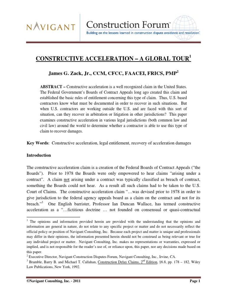 Global Guide to Constructive Acceleration | PDF | Finance & Money Management | Law