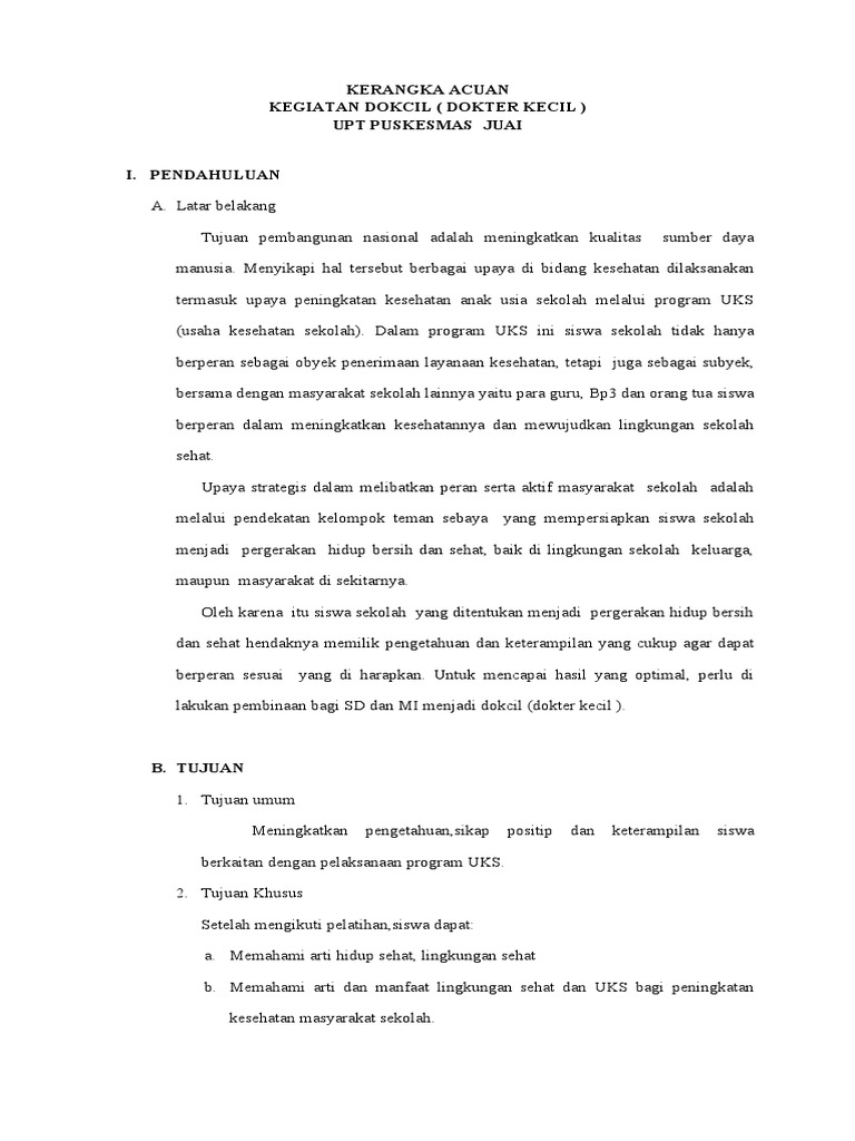 KAK Dan Sop Dokcil | PDF