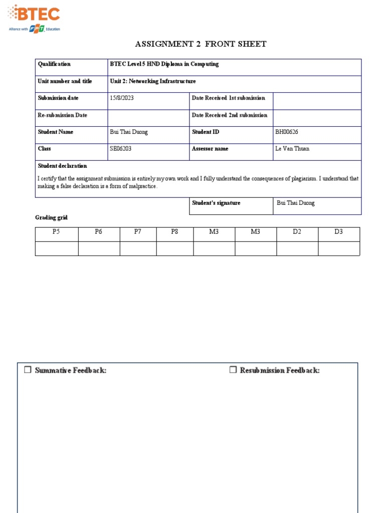 TenHD Networking Assignment2 1st | PDF | Internet Protocols | Computer ...