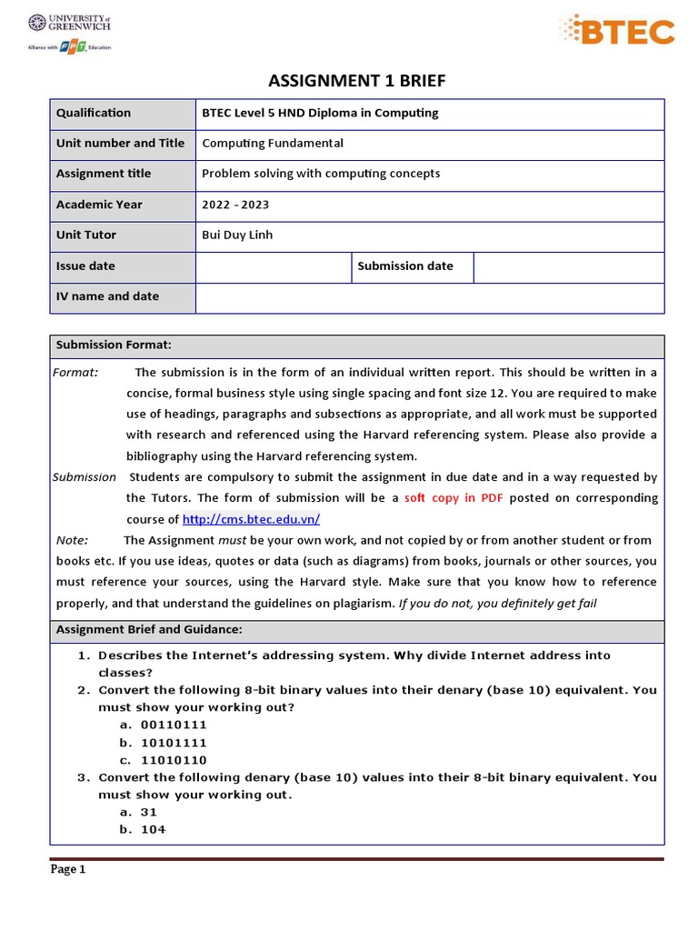 Assignment Brief 2 | PDF