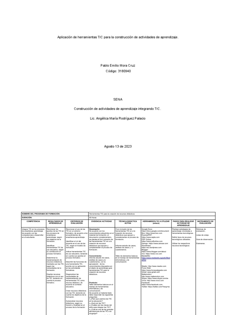 AA3-EV1. Taller - Aplicación de Herramientas TIC para La Construcción ...