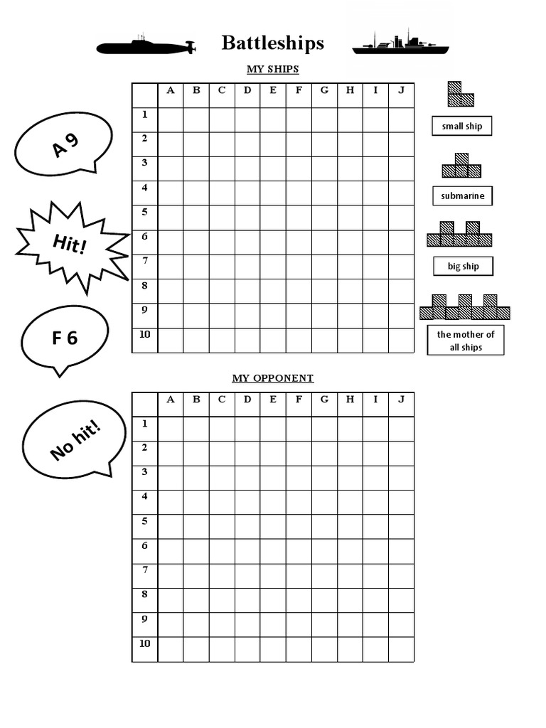 Battleships Fun Activities Games Games Reading Comprehension e 110757 | PDF