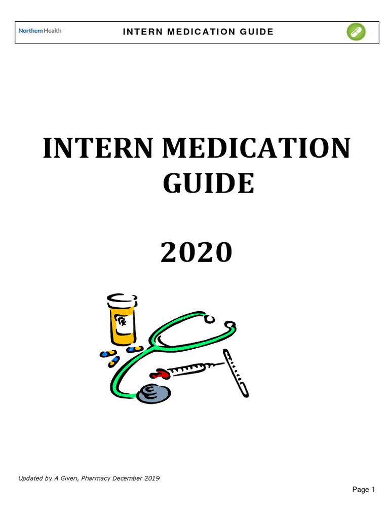 Intern Medication Management Guide | PDF | Medical Prescription | Pharmacy
