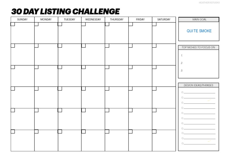 1 Month Challenge | PDF
