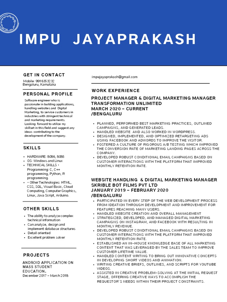 Impu Jayaprakash | PDF