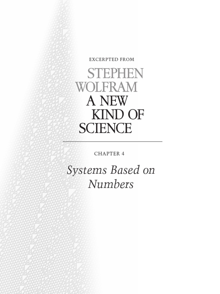 A New Kind of Science (Vol. 4) | PDF