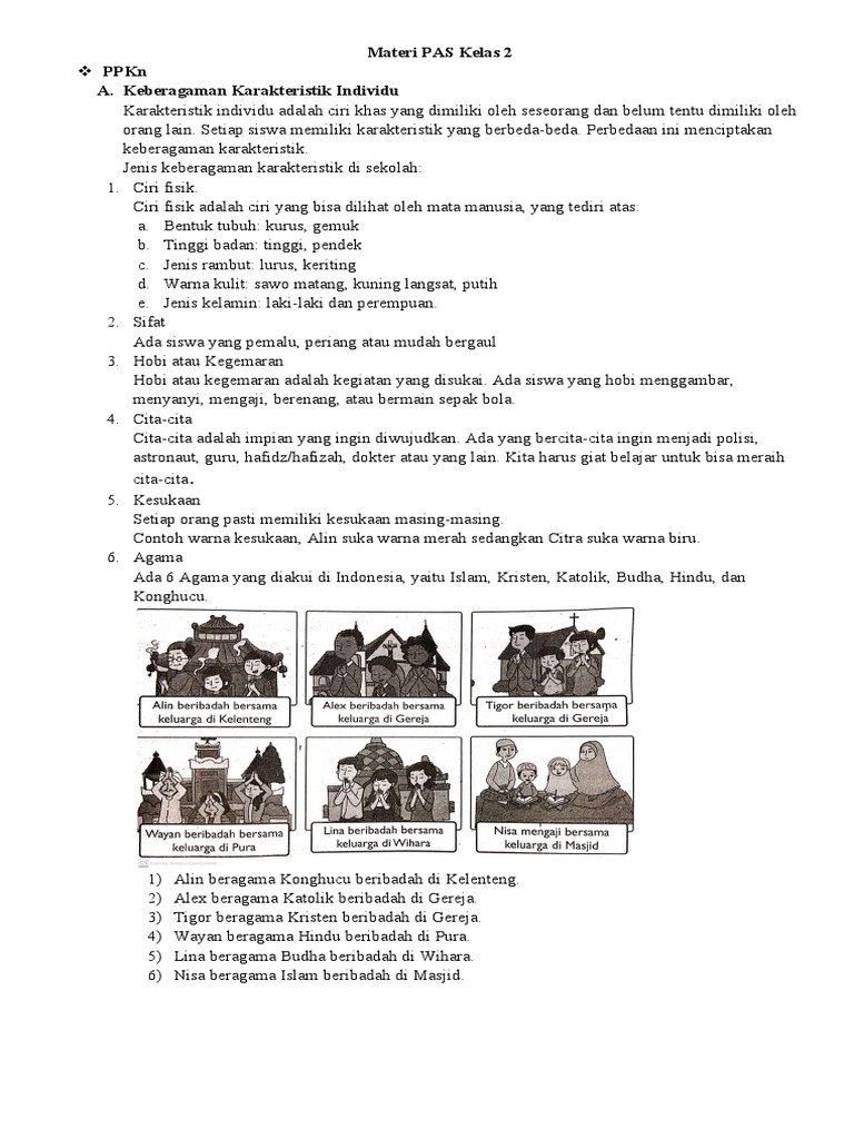 Materi PAS Kelas 2 PPKN | PDF