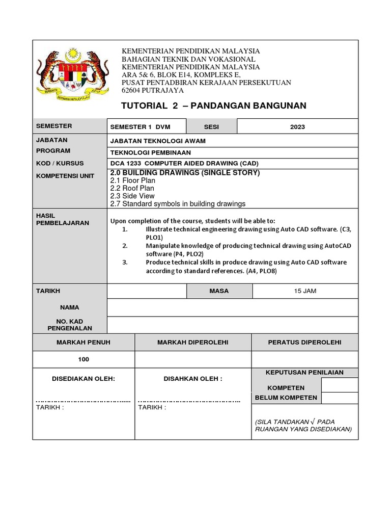 Tutorial 2 - Bangunan | PDF