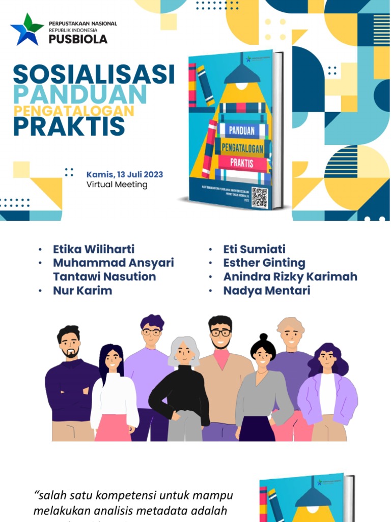 Materi Sosialisasi Panduan Pengatalogan Praktis 2023 UPDATE | PDF
