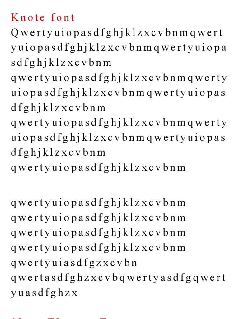 Knote font | PDF