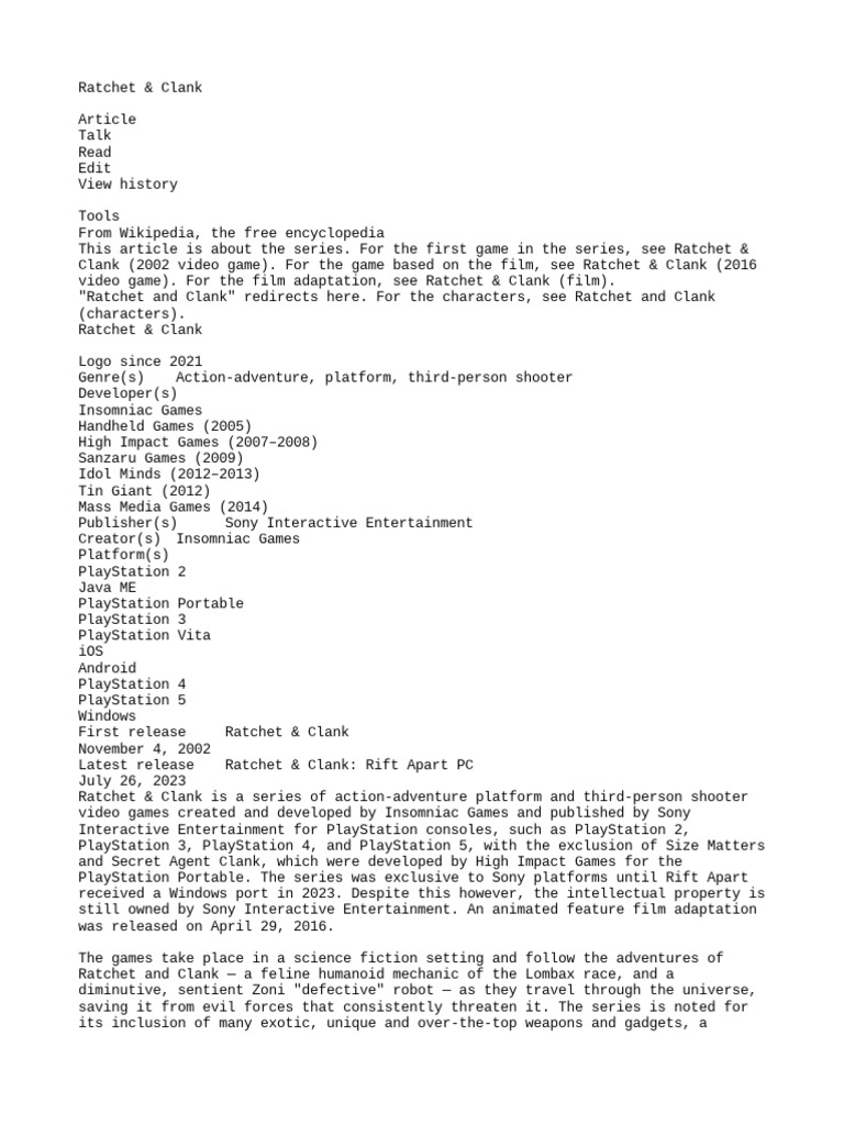 Ratchet & Clank | PDF