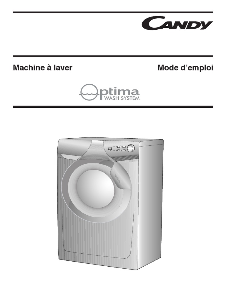 Mode d'emploi Lave Linge Candy | PDF | Machine à laver | Entretien des ...
