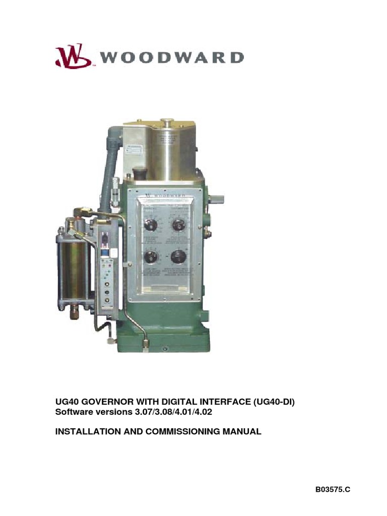 UG40 Governor Installation Manual | PDF | Lever | Valve