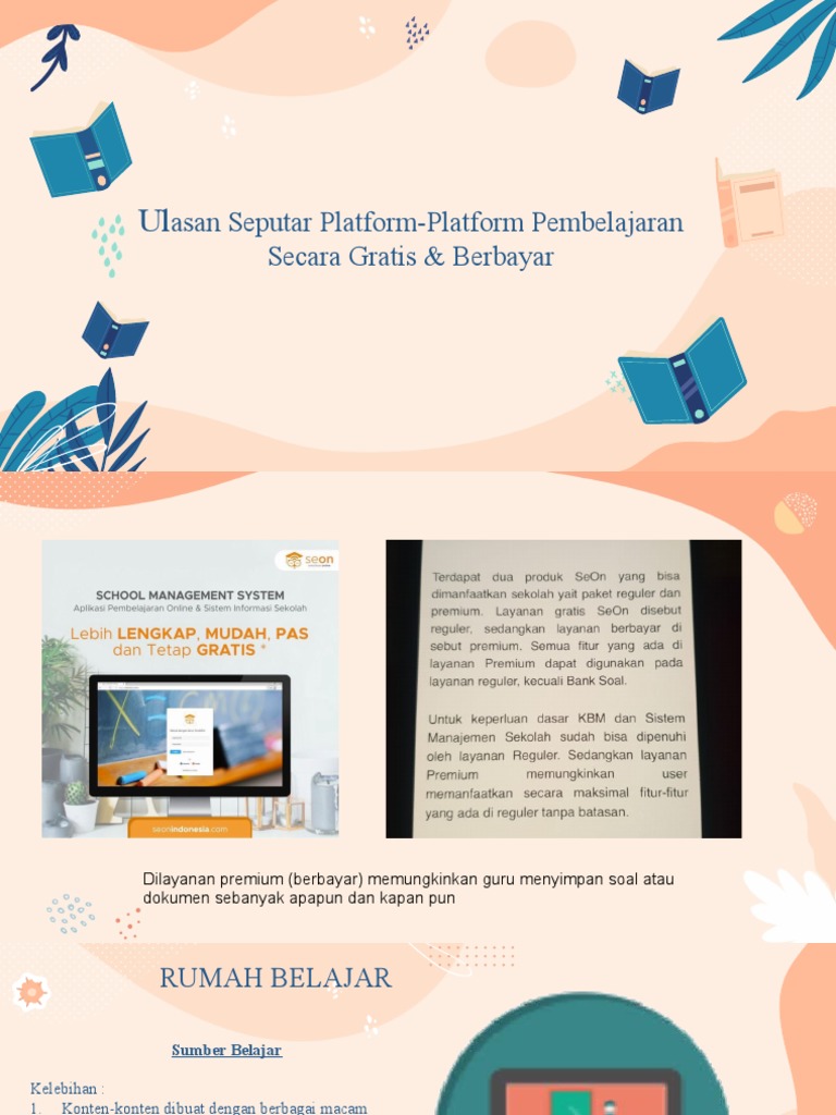 Ulasan Seputar Platform-Platform Pembelajaran Gratis | PDF