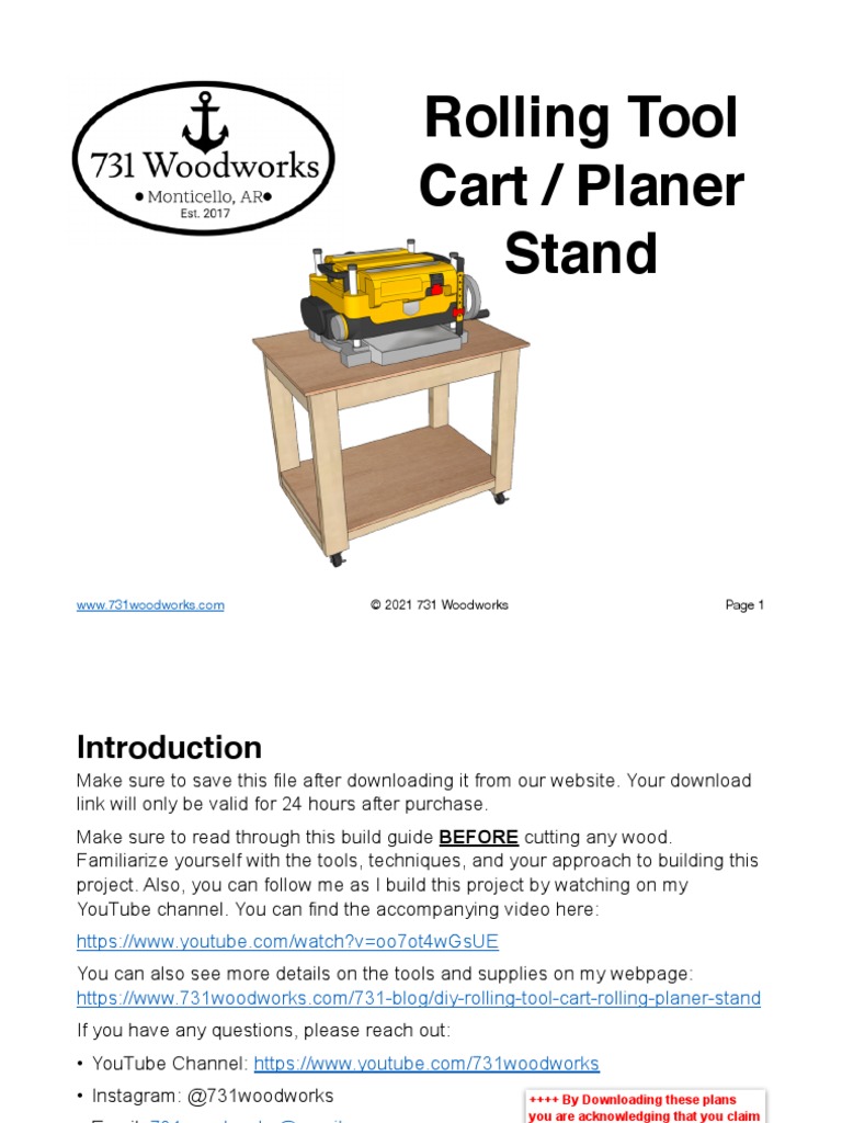 Rolling Tool Cart Build Guide | PDF
