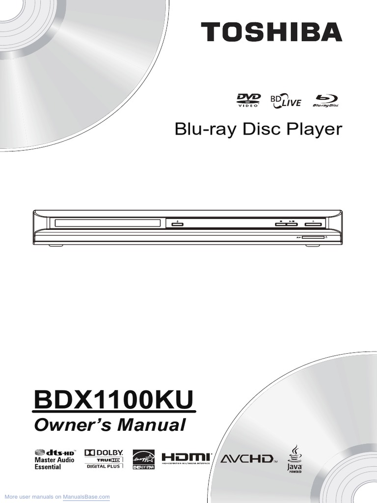 Manual Toshiba Blu-Ray Disc Player BDX1100KU | Download Free PDF | Ac ...