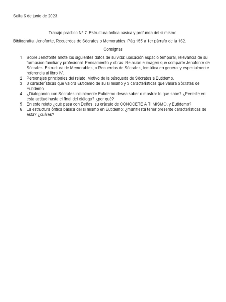 TP 7 La Estructura Óntica Básica y Profunda Del Sí Mismo | PDF