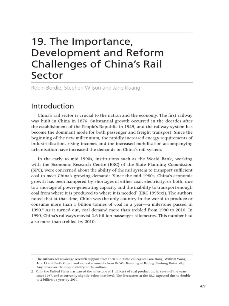 Chinese Railway Reform | PDF