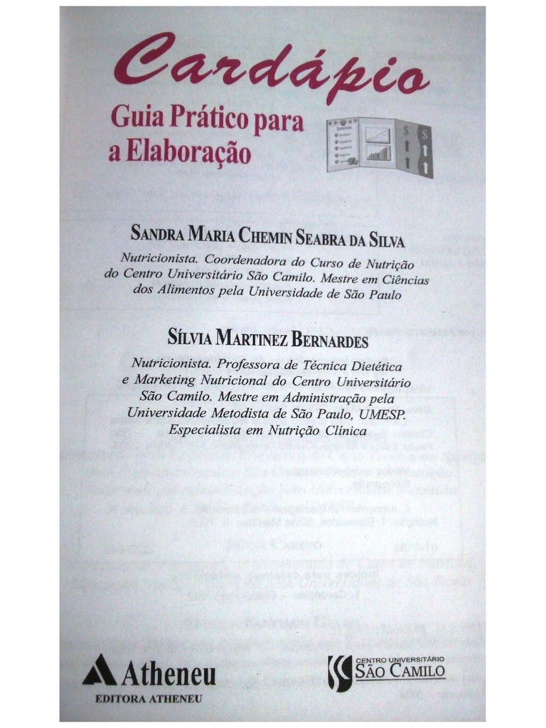 Cardapio Guia Pratico para Elaboração | PDF