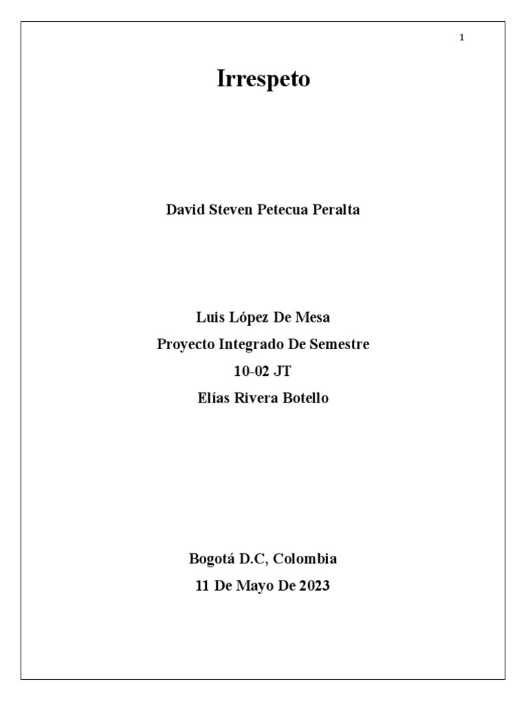Irrespeto en el Aula Escolar | PDF | Crecimiento personal y profesional