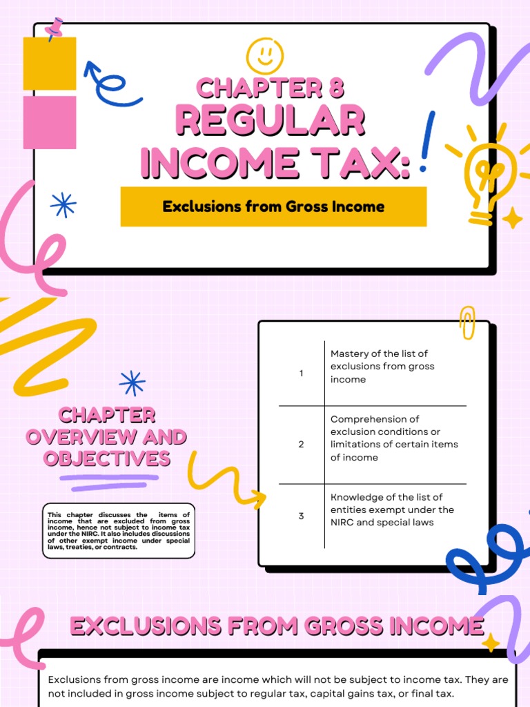 Exclusions From Gross Income Overview Pdf