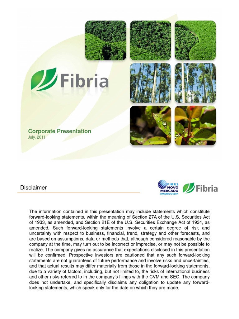 Fibria Corporate Presentation Jul 2011 | PDF | Corporate Governance ...