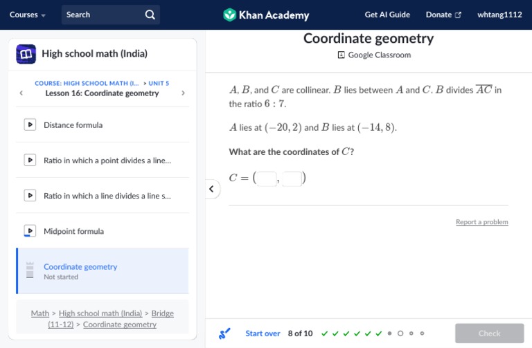 Coordinate Geometry (Practice) Khan Academy | PDF