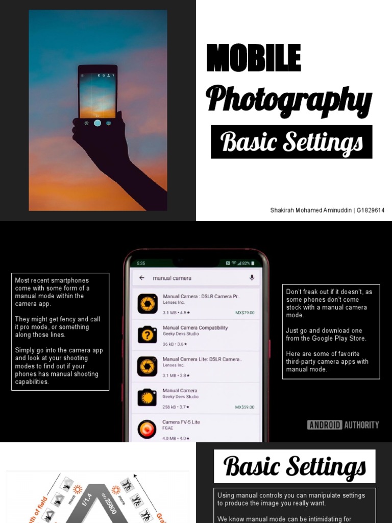 Basic Settings Mobile Photography Slide Presentation PDF | PDF ...