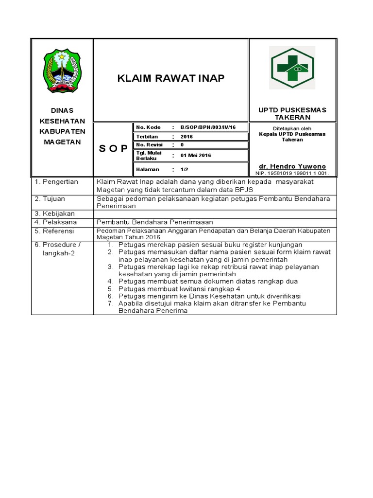 Sop Klaim Ranap | PDF