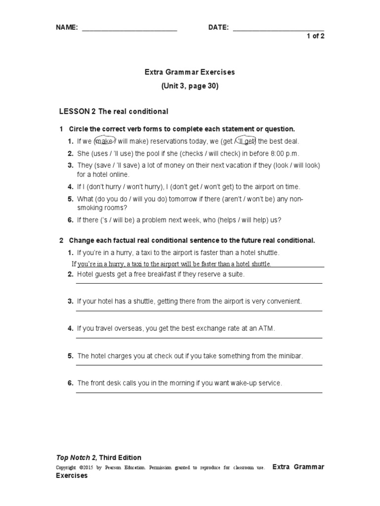 Trung Trần - U3L2 - Real conditional sentences | PDF | Computers