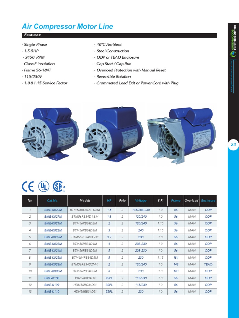 Air Compressor Motor Line | PDF | Electric Motor | Electromagnetism