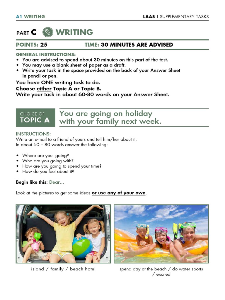 Laas A1 Extra Writing Samples | PDF | Home & Garden