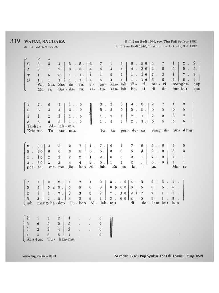 Puji Syukur Lagu Pembukaan | PDF