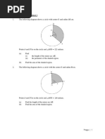 Circular Measure Questions | PDF | Circle | Area