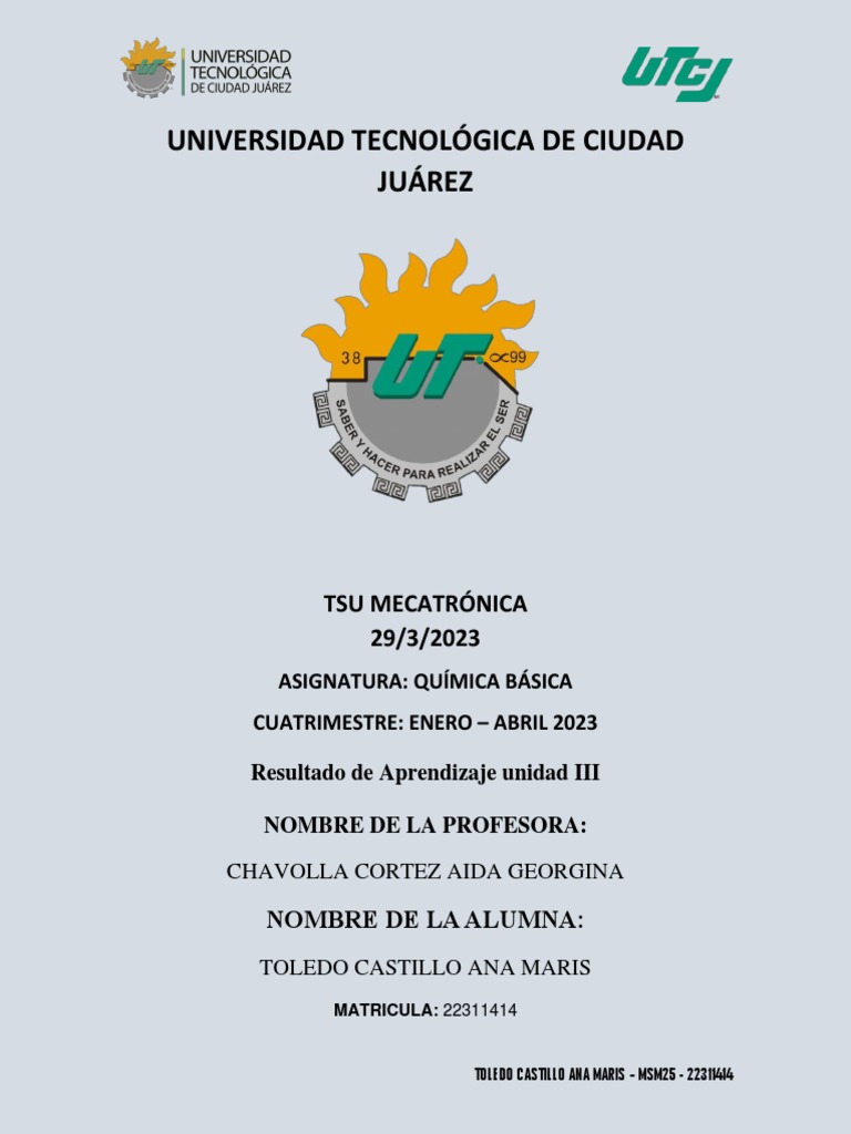 Resultado de Aprendizaje Unidad III | Descargar gratis PDF | Ácido ... Resultado de Aprendizaje Unidad III | Descargar gratis PDF | Ácido ...