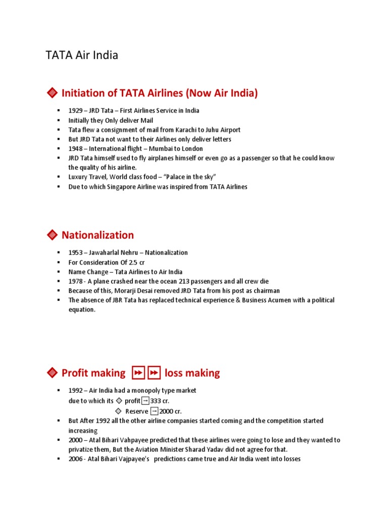 TATA Air India | PDF | Airlines | Aviation