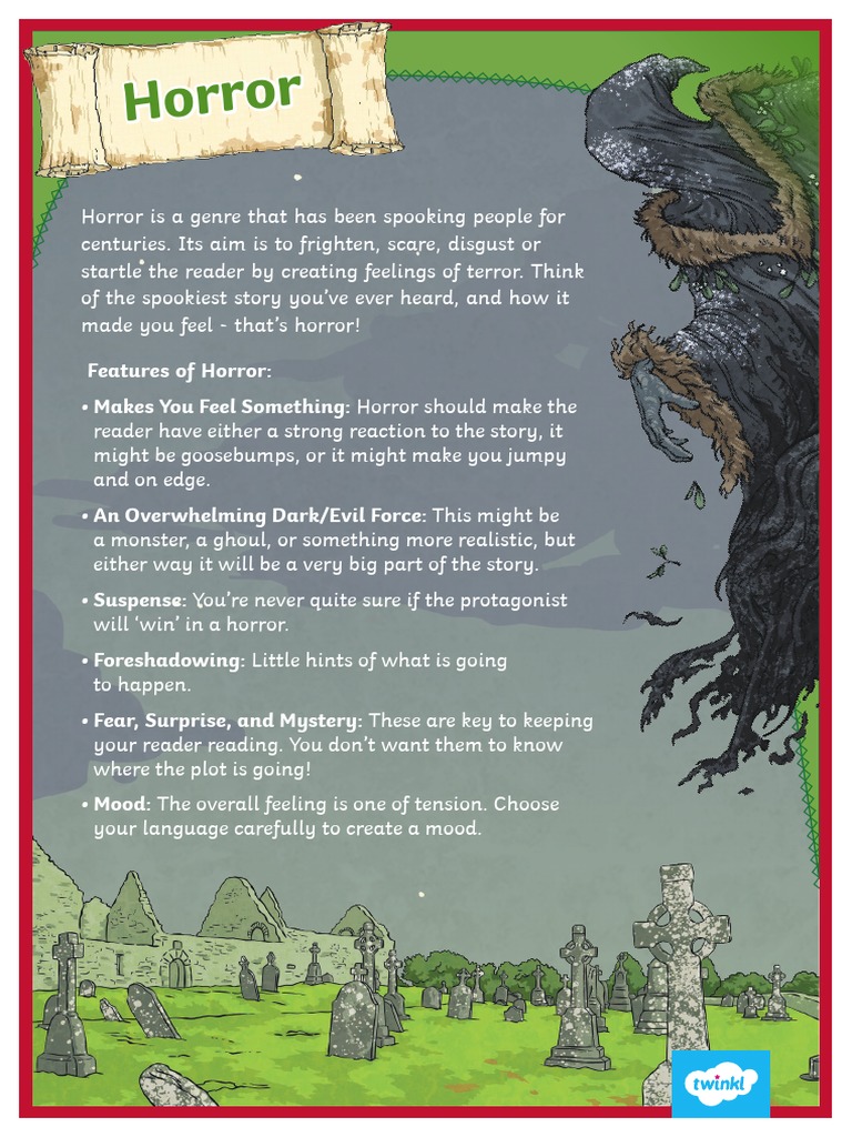 Narrative Genres Info Sheet Horror | PDF