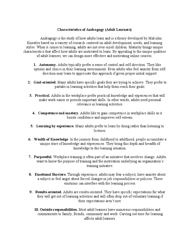 Module 3 Andragogy | PDF