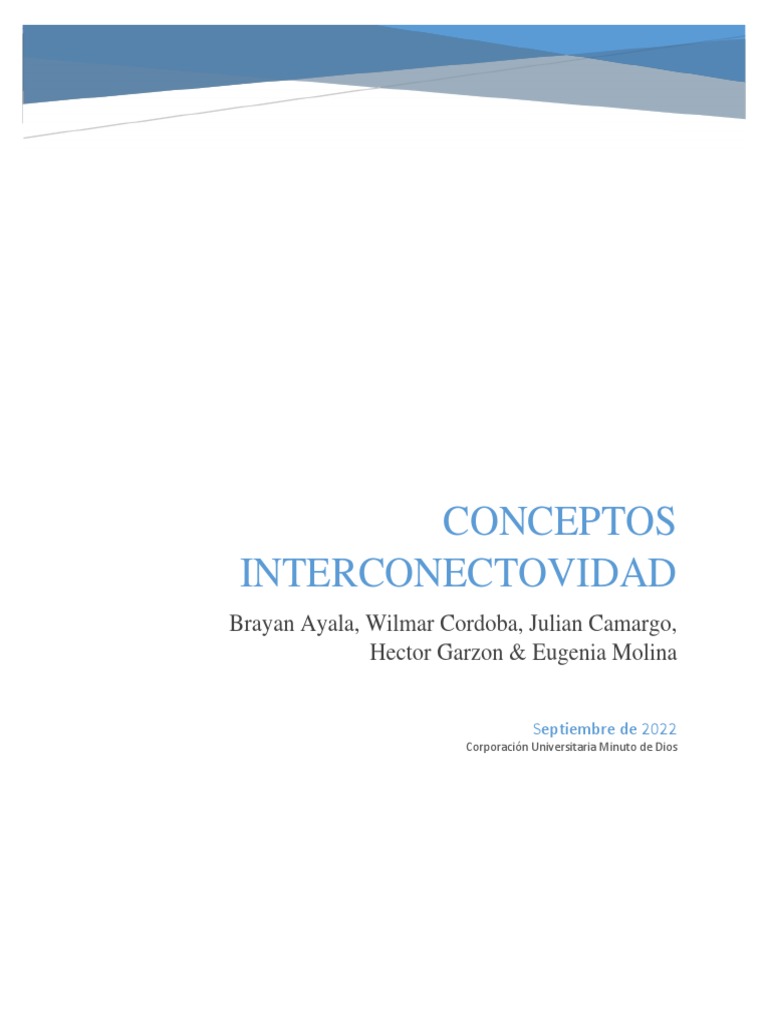 Taller Conceptos Interconectividad | PDF | Red de computadoras ...